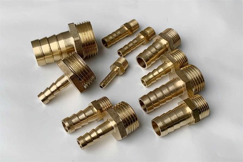 BSP Taper Thread x Hose Tail Connector Brass Pipe Fitting for Air Water ...