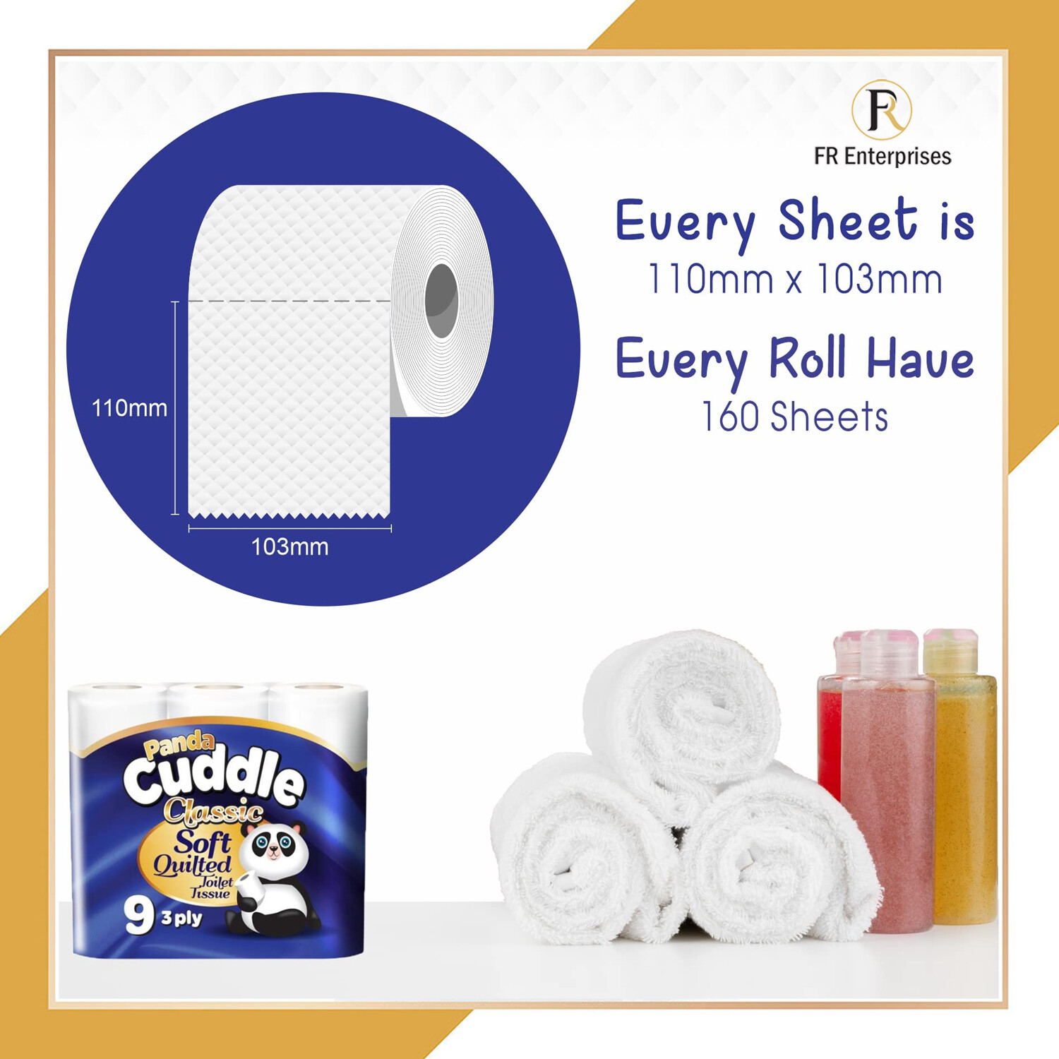 Panda Cuddle Soft Quilted 3 Ply Classic Toilet Tissue Paper 45 |90 ...