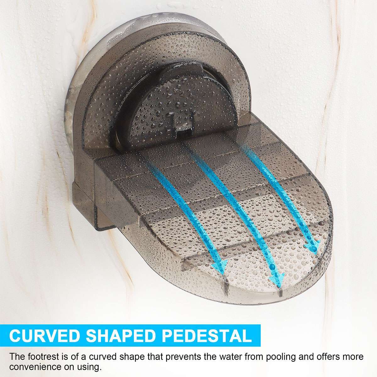 Shower Foot Rest Stand for Shaving Legs Suction Cup Bathroom Washing ...