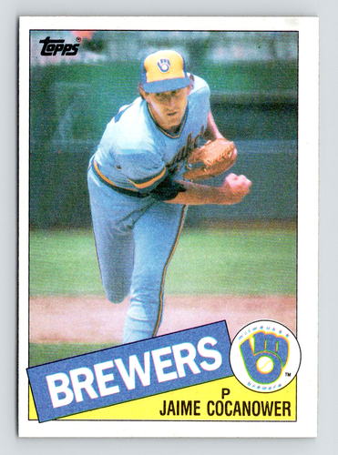 1985 Topps Card, #576 Jaime Cocanower, Milwaukee Brewers Rookie | eBay