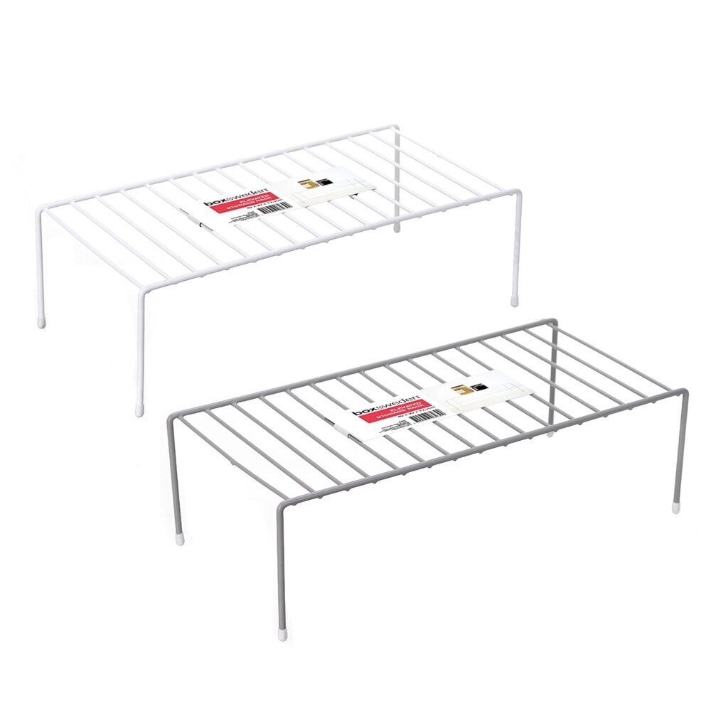 3x Boxsweden Wire Elevated Storage Rack 46cm Kitchen Organiser Holder ...