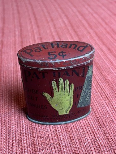 Vintage Antique Pat Hand 5 Cents Tobacco Tin Globe Tobacco Co Detroit ...