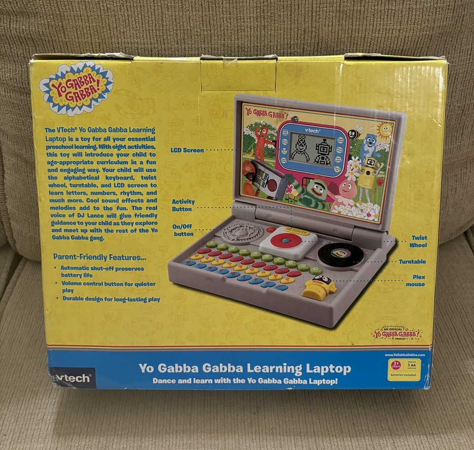 Yo Gabba Gabba Vtech Learning Laptop Boom Box Computer Stereo 2009 ...