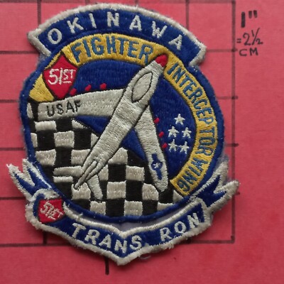ORIGINAL PATCH USAF US AIR FORCE F-86 SABRE 51 FIW OKINAWA INTERCEPTOR ...