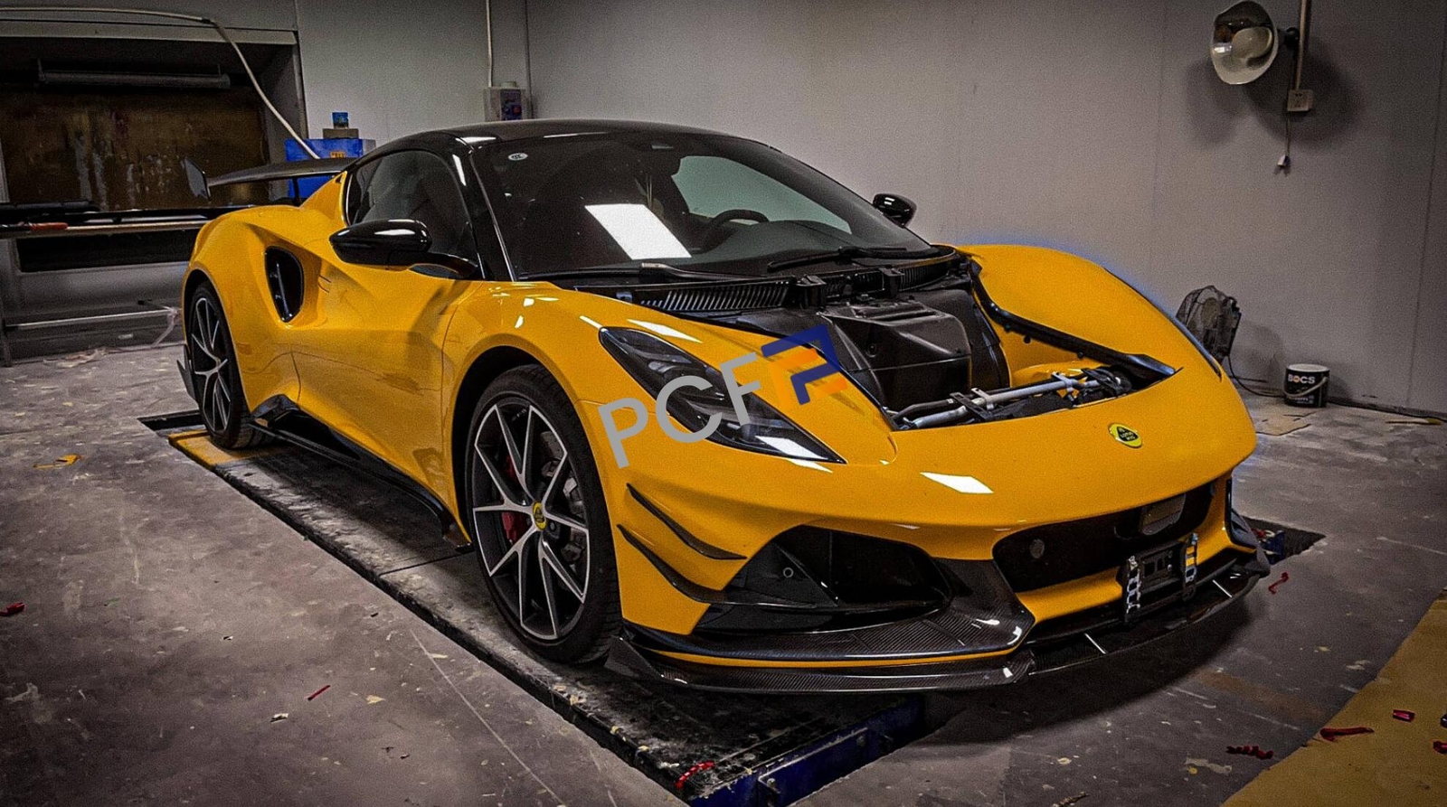 For Lotus Emira 2023-2024 Dry Carbon Monotek style Front Bumper Lip ...