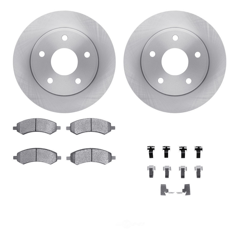 Disc Brake Kit-Rotors with 5000 Advanced Brake Pads includes Hardware ...
