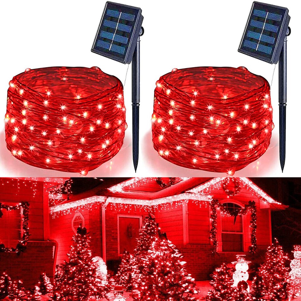 200/300 LED Solar Power String Fairy Lights Garden Outdoor Party ...