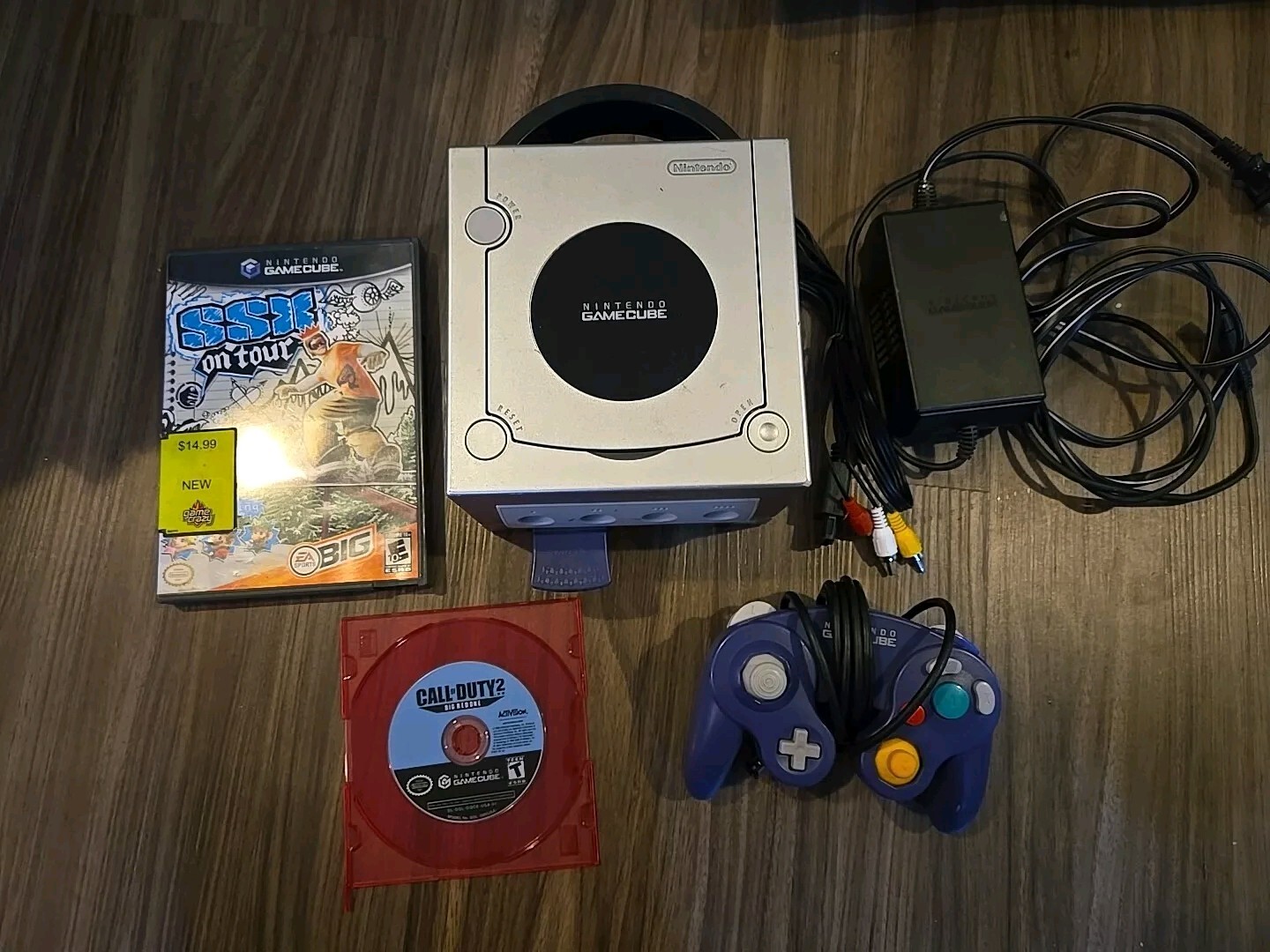 Nintendo GameCube Platinum Silver DOL-101 USA Console With COD SSX On ...