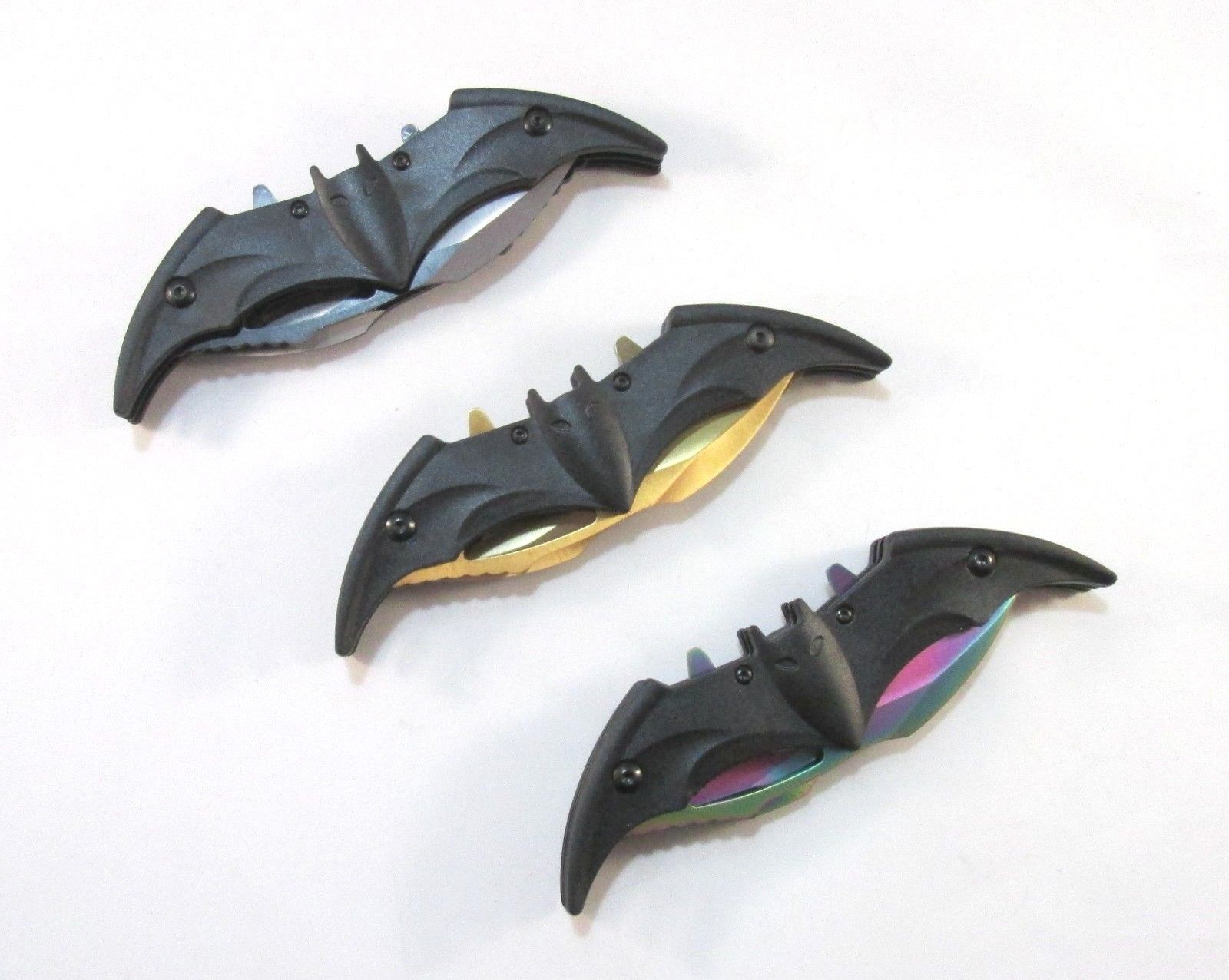 Batman Tactical Assisted Folding Double Blade Bat Knife Stainless 12 ...