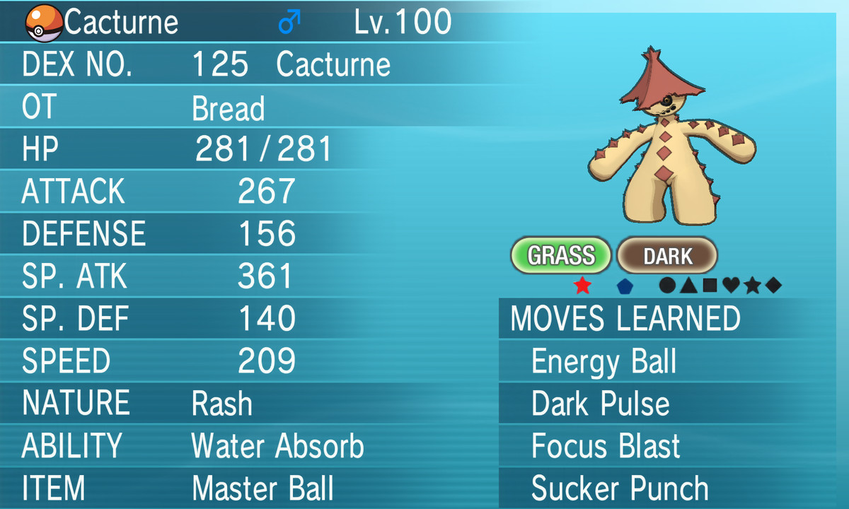 Shiny Cacturne X And Y