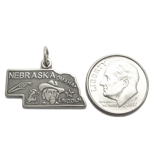925 Sterling Silver Nebraska State Charm | eBay
