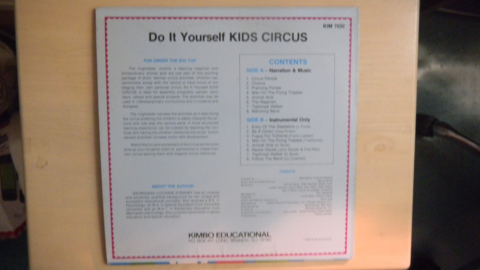 Kimbo Educational Records Do It Yourself KIDS CIRCUS LP 1980 | eBay