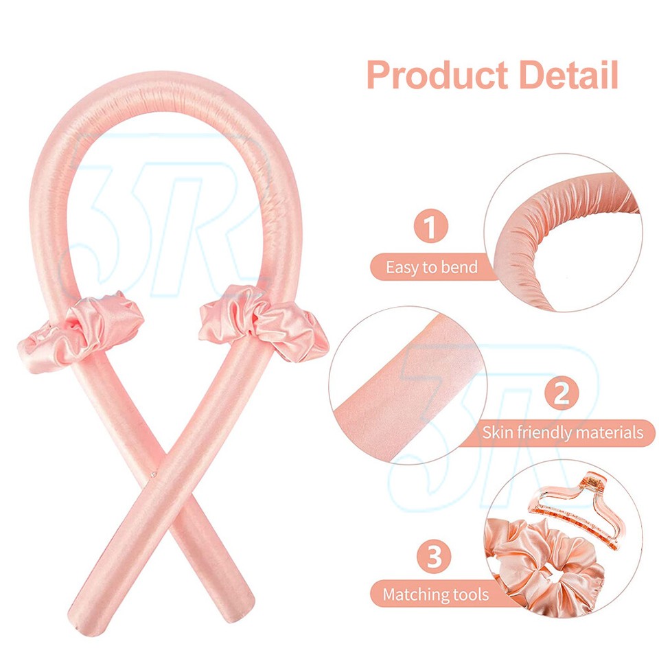 Heatless Curling Rod Headband Silk Curling Ribbon Hair Roller Lazy ...