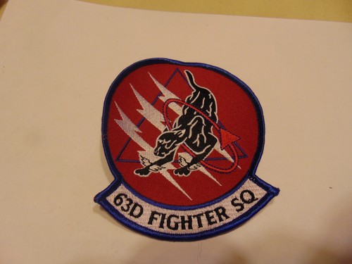 MILITARY PATCH SEW ON COLORED 63RD FIGHTER SQUADRON US AIR FORCE USA ...