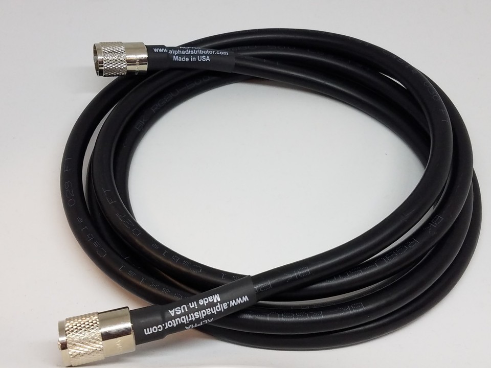 ALPHA - 75ft RG8u RG8 Coax Cable with AMPHENOL PL259s attached | eBay