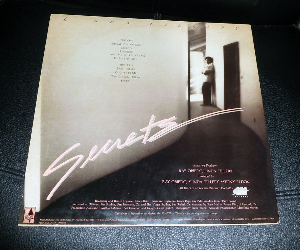 LINDA TILLERY Secrets NM 411/Redwood Ray Obeido VICKI RANDLE Mary ...