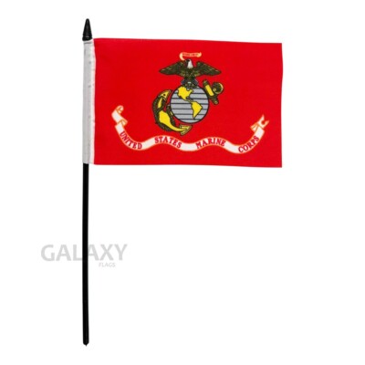 "4x6" United States Marine Corps Flag / Marine Flag / Marine Stick Flag ...