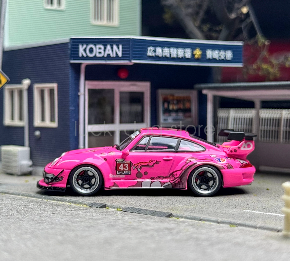 Flame 1:64 Scale Pink Dinosaur #43 RWB 993 Sports Diecast Display Gifts ...