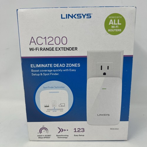 Linksys RE6350 AC1200 Dual-Band WiFi Range Extender - PRE-OWNED - GREAT ...