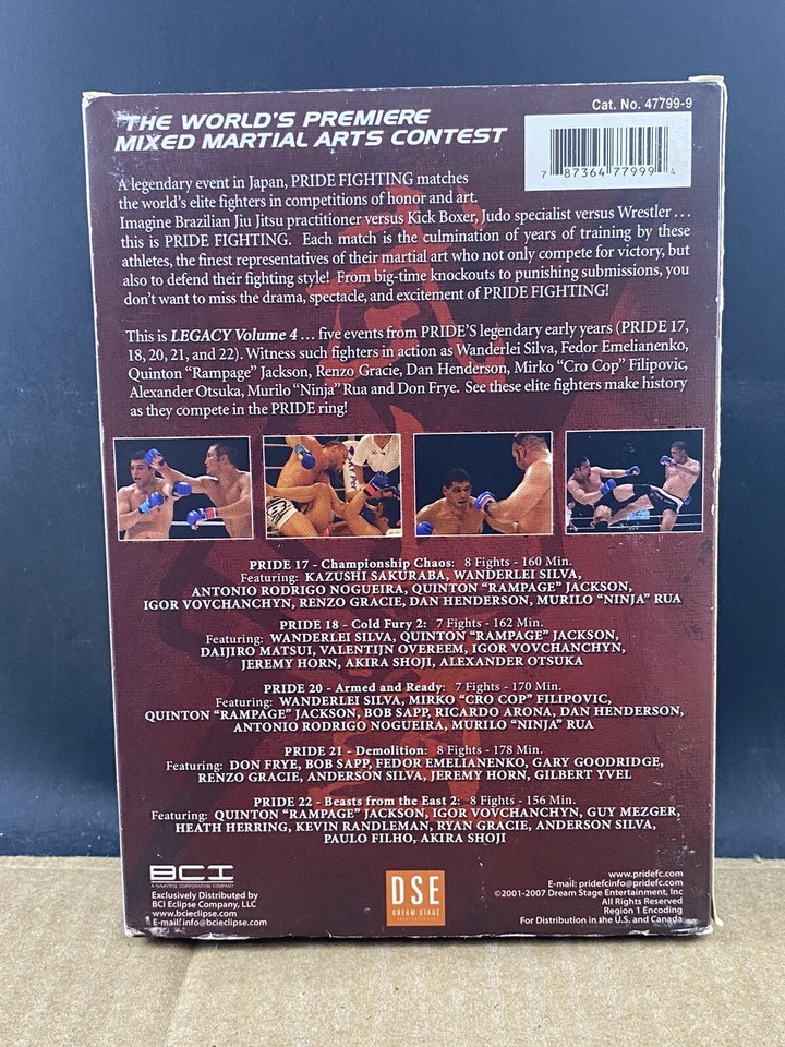 Pride FC Fighting Championships Pride 17-18, 20-22, Vol 4 DVD | eBay
