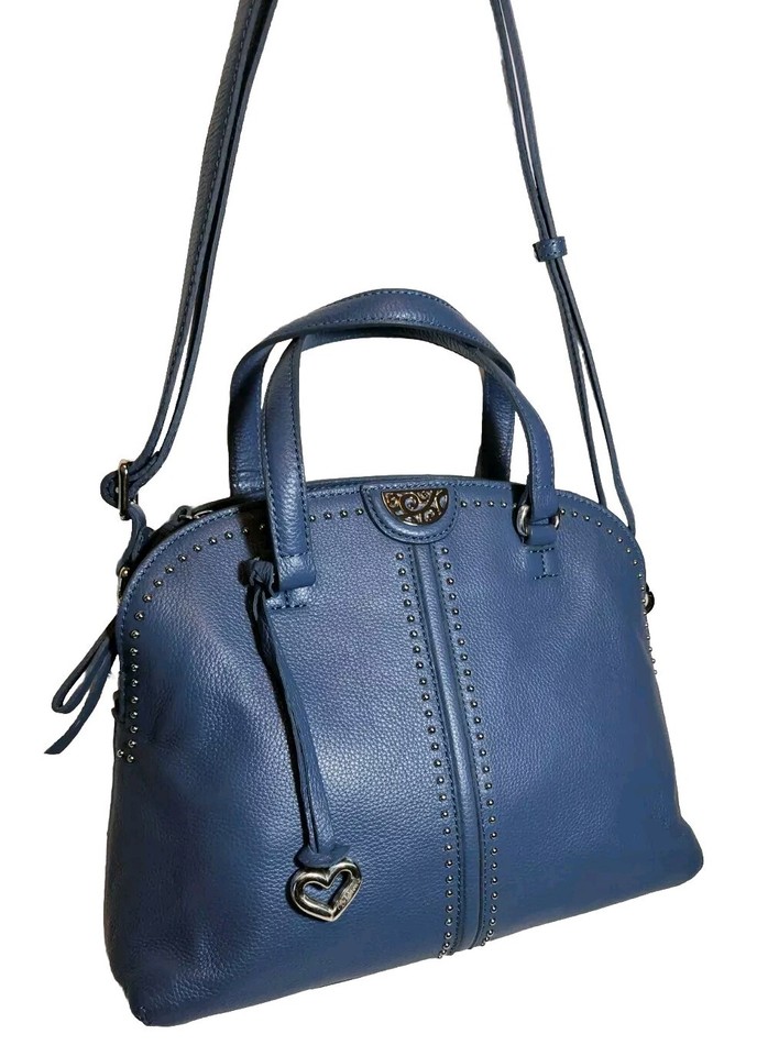 BRIGHTON PRETTY TOUGH JOLENE CANYON BLUE DOMED STUDDED CROSSBODY ...