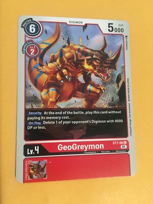 GeoGreymon ST7-06 U Digimon CCG | Starter Deck 07: Gallantmon Near Mint ...