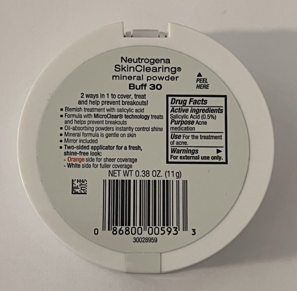 Neutrogena SkinClearing Mineral Powder MicroClear Technology, 30 Buff ...