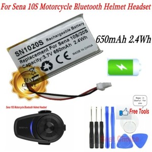 650mAh 3.7V Replacement Battery for Sena 10S Motorcycle Bluetooth ...