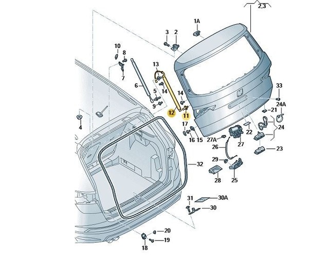Original Seat Ateca Heckklappen Antriebseinheit links - 575827851C ...