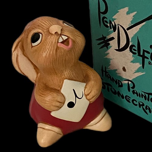 PenDelfin Rolly Rabbit Singer 1 Musical Note Red Pants Figurine England ...