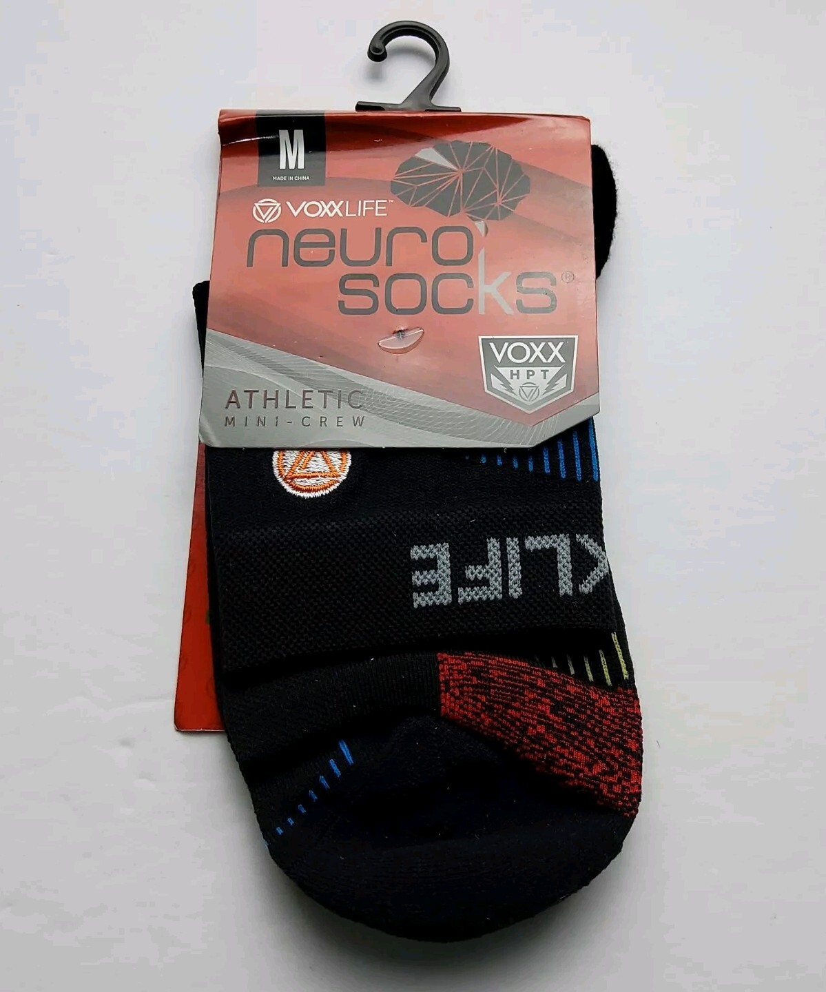 Voxx Life Stasis Neuro Socks Athletic Mini Crew Black Size M (M 6-9, Wo ...