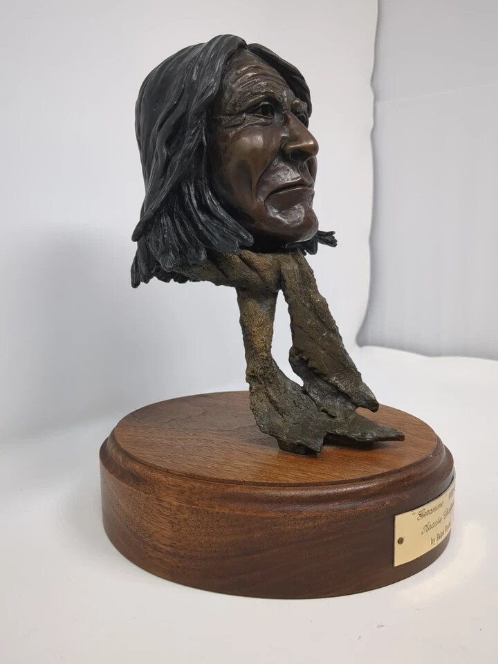 Geronimo (1829-1909) Apache Chieftain by Ralph Roybal bronze sculpture ...