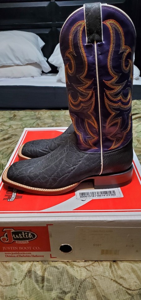 Men's Justin exotic Boots Size 8.5 New In Box | eBay