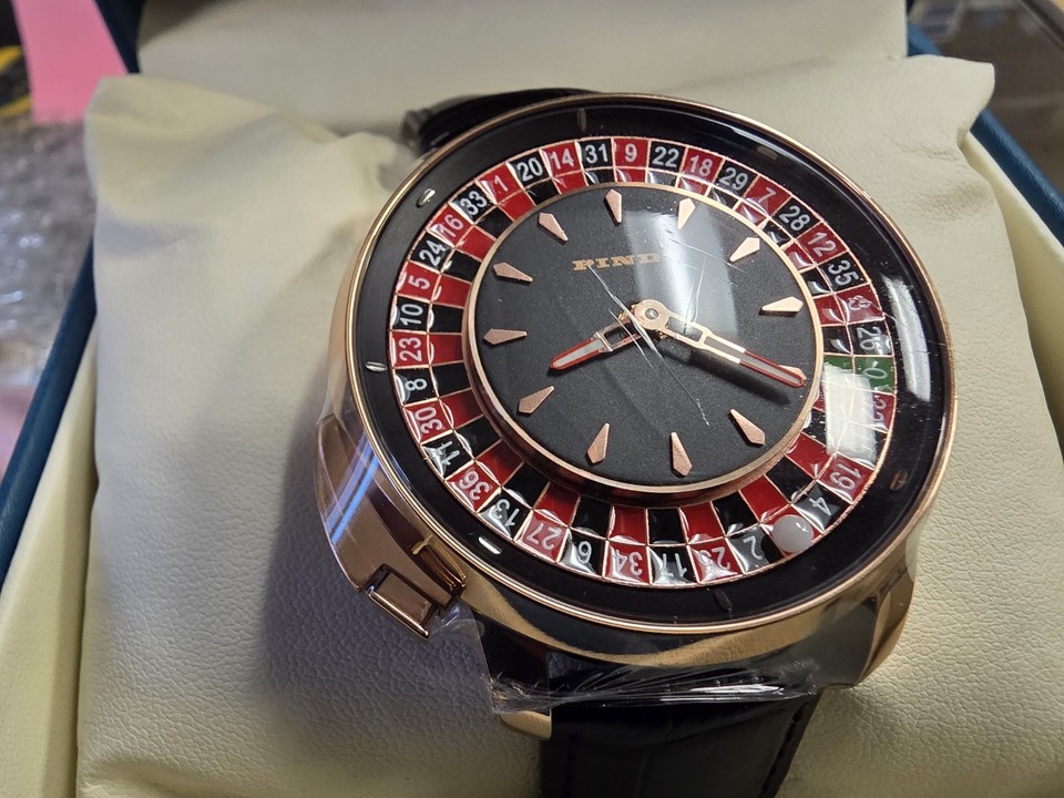 PINDU Luxury Men's Automatic Watch 5ATM Casino Tourbillon Rotating ...