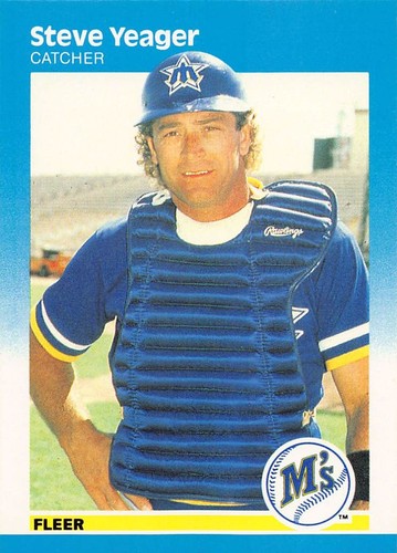 Steve Yeager 1987 Fleer 599 Seattle Mariners BASEBALL Card | eBay