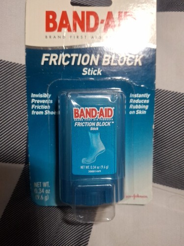 Band-Aid Friction Blister Block Stick NEW .34 Oz Reduce Rubbing First ...