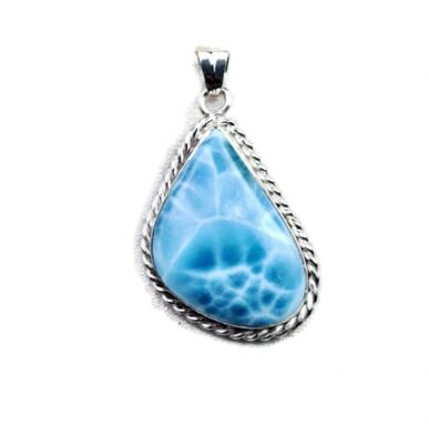 2 "in. Dominican Nice Deep Blue Larimar Stone Pendant Handmade | eBay