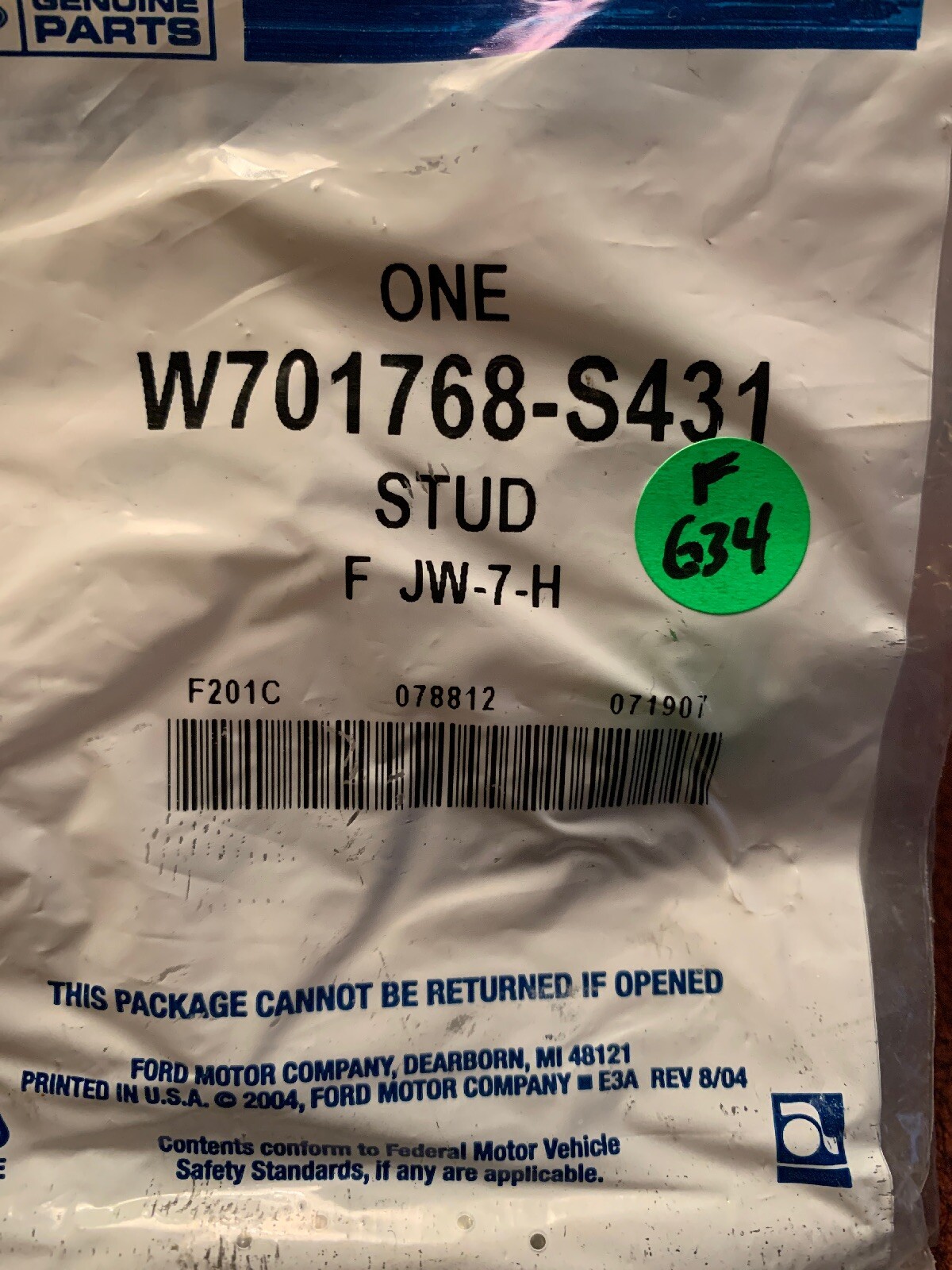 NOS Genuine Ford Manifold Stud W715713-S431 | eBay