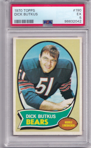 1970 Topps Football Card DICK BUTKUS #190 Chicago Bears PSA 5 | eBay