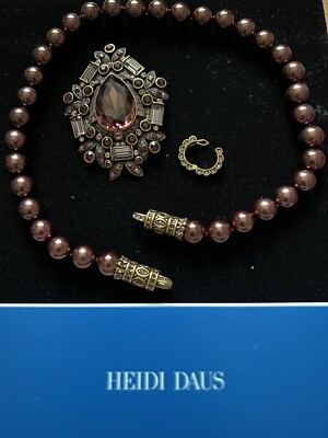 Heidi Daus "Dazzling Decade" Purple Necklace With Removable Pendant ...