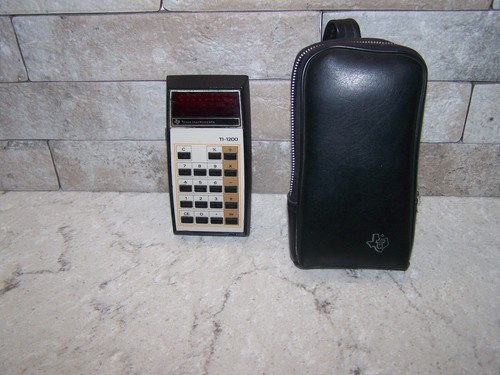TEXAS INTRUMENTS TI-1200 Calculator Vintage Works W/ Vinyl Case | eBay
