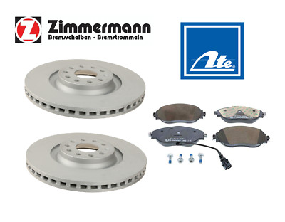 Front Brake Discs Rotors + Brake Pads + Sensors for AUDI S3 VW GOLF R ...