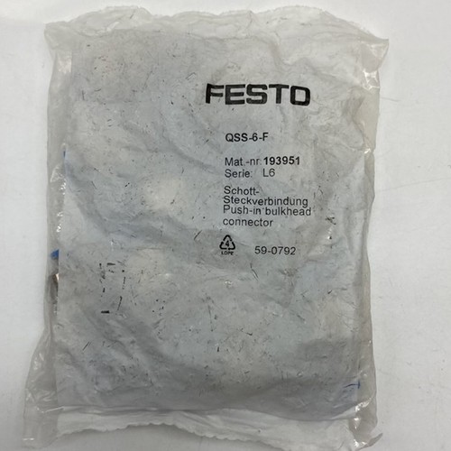 10PC NEW FESTO QSS-6-F 193951 quick plug-in bulkhead connector | eBay
