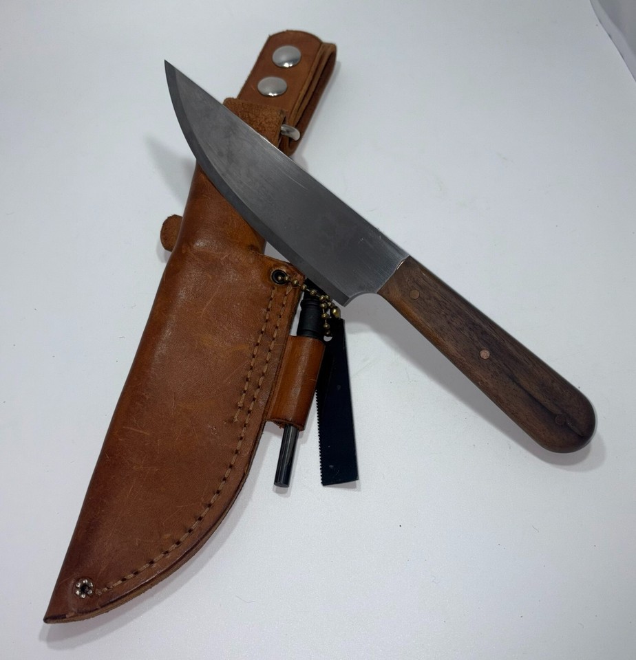 Handmade "HC" Bushcraft Survival Knife with Scandi Edge Grind Custom ...