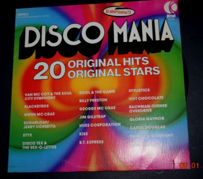 VINTAGE VINYL, "DISCOMANIA," 20 Original Hits by Original Artists, Pre ...