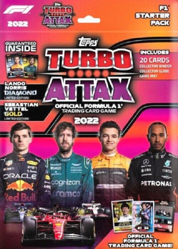 2022 Topps TURBO ATTAX Formula 1 Starter Pack Includes Album + 20 Cards ...