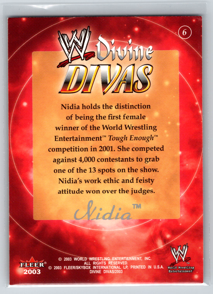 Nidia 2003 Fleer WWE Divine Divas Base Set Card #6 | eBay