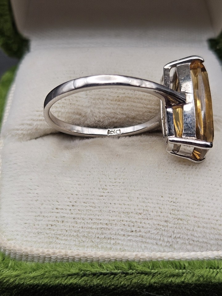 Djoy Citrine Cocktail Sterling Silver .925 Ring Size 8 | eBay
