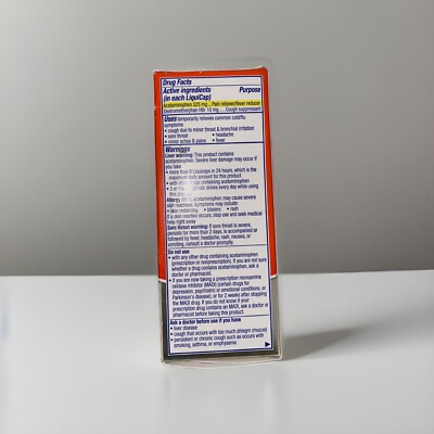 Vicks Dayquil High Blood Pressure Cold and Flu 24 Liquid caps Exp 04/ ...