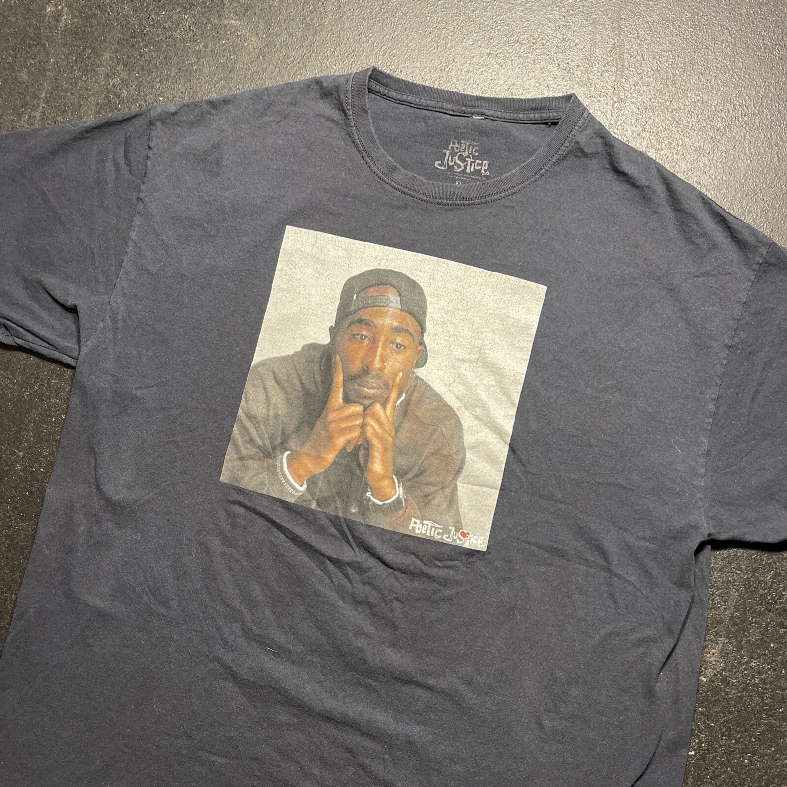 Poetic Justice Tupac 2Pac Graphic Print T Shirt Size … - Gem